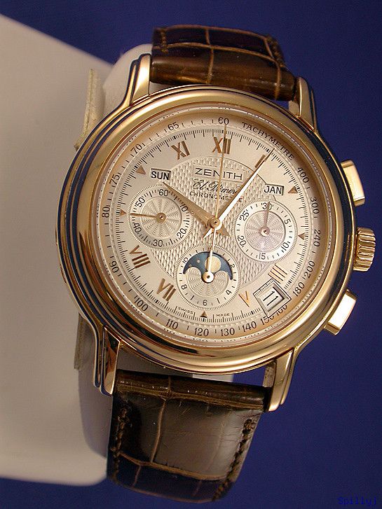TimeZone : TZ Showcase Archive » FSOT: Zenith Chronomaster T Moonphase Triple Date Chrono 18K ...