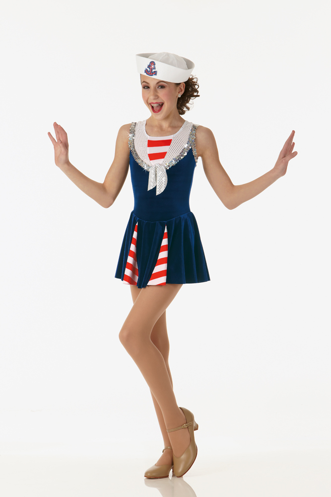 Sea Cruise Sailor Dress And Hat Halloween Dance Costume Adult Large And X Large Ebay