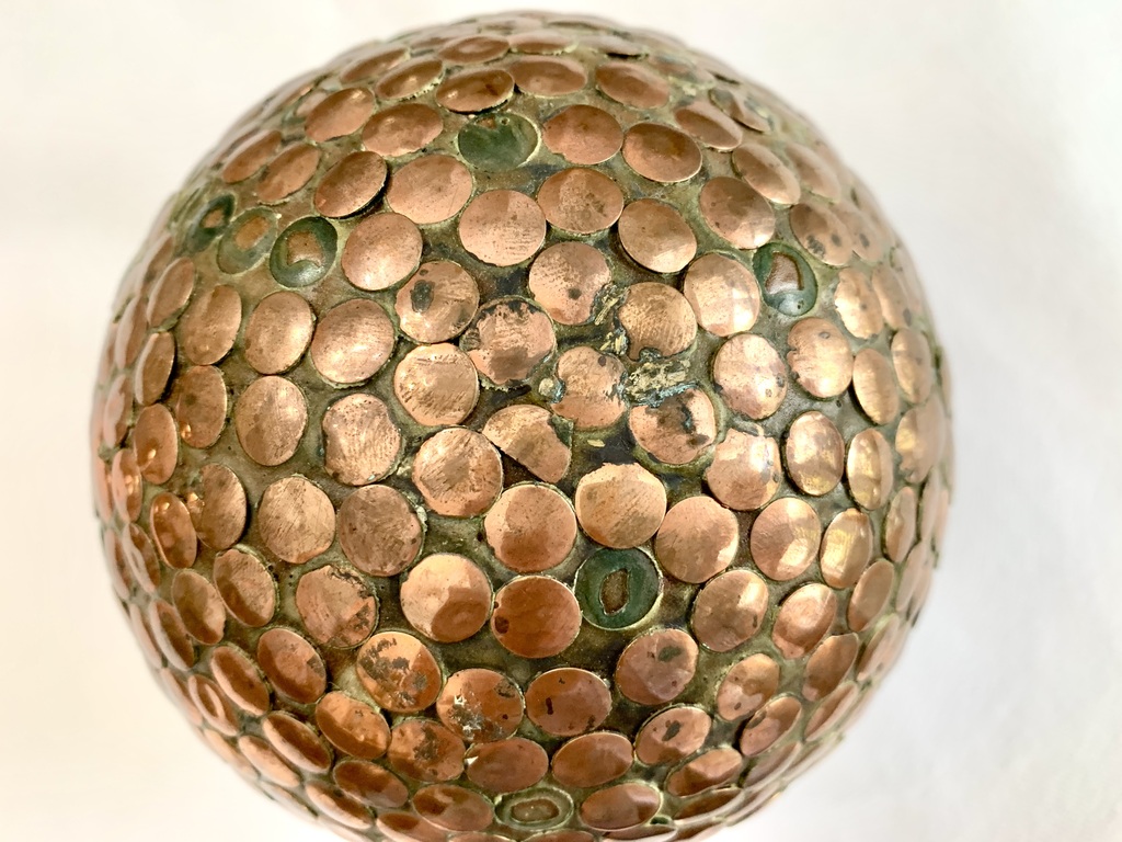 Copper studded balls boules | Antiques Board
