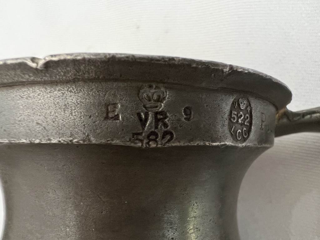 Old English Pewter Measure, Marked | Antiques Board