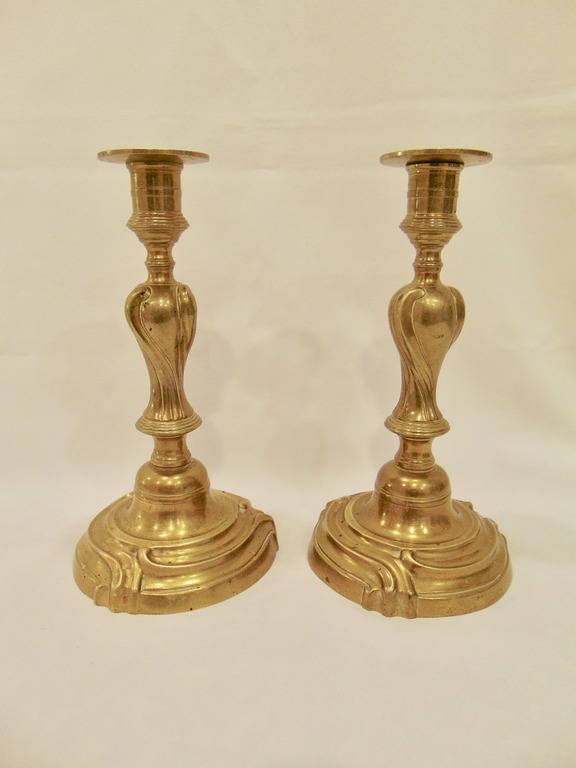 Brass Candlesticks Marked France | Antiques Board