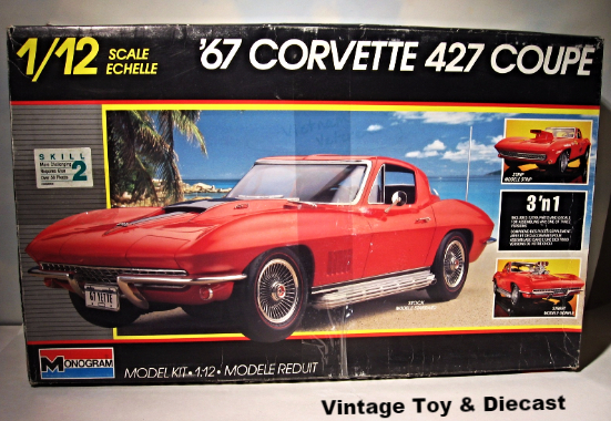 ~ Monogram 1967 Corvette 427 - 1:12 Large Scale 3-in 1 model kit | eBay