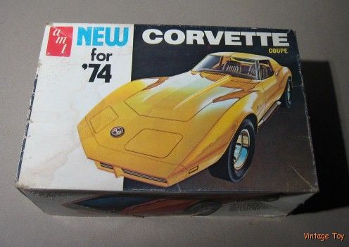 ~ Original AMT 1974 Chevrolet Corvette - 1:25 model kit #T-367 in Box ...
