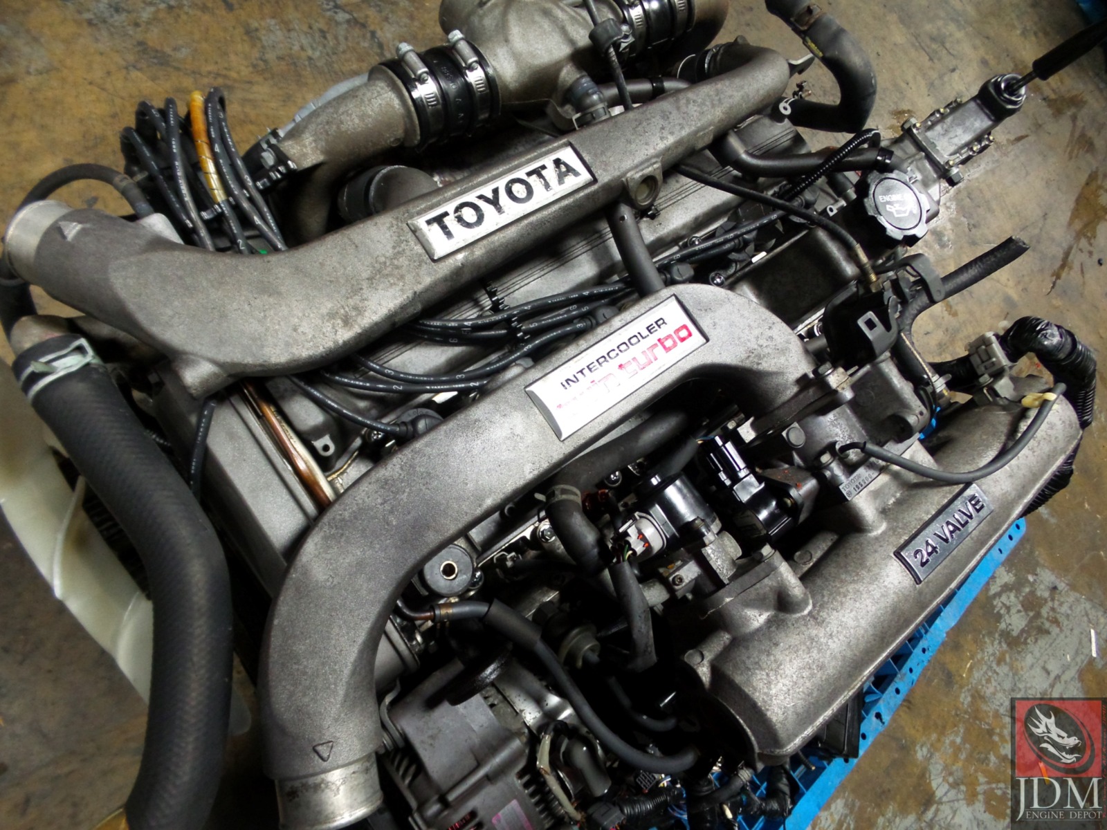 86-92 TOYOTA SUPRA GA70 INLINE 6 TURBO ENGINE MANUAL TRANS LOOM & ECU ...