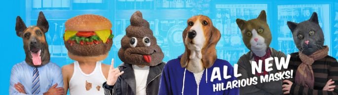 Crazy Wink Tongue Emoji Smiley Smile Face Mask Latex Halloween Costume ...