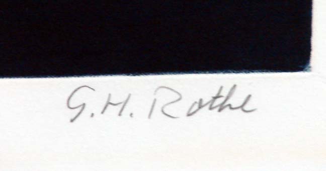 G H Rothe Glasstown 1975 Hand Signed ART Limited Edition on paper L@@K ...