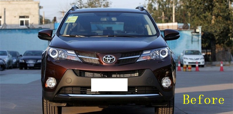 Aluminum alloy Front + Rear Bumper Protector For Toyota RAV4 2013 2014 2015
