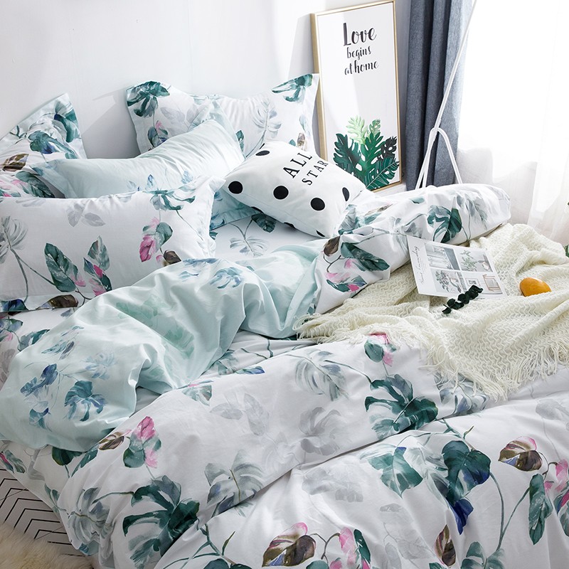 Cotton Floral Design Quilt Doona Duvet Covers Set Single Queen King ...