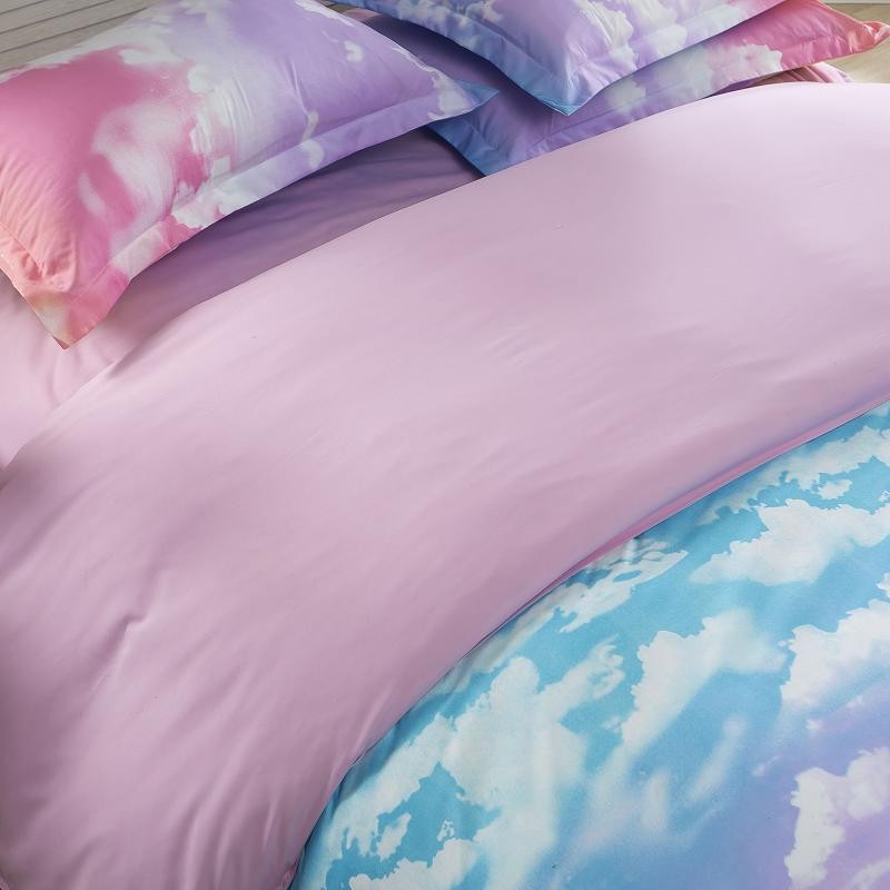3D Clouds Duvet Quilt Cover Colorful Bedding Set Pillow Cases Single ...
