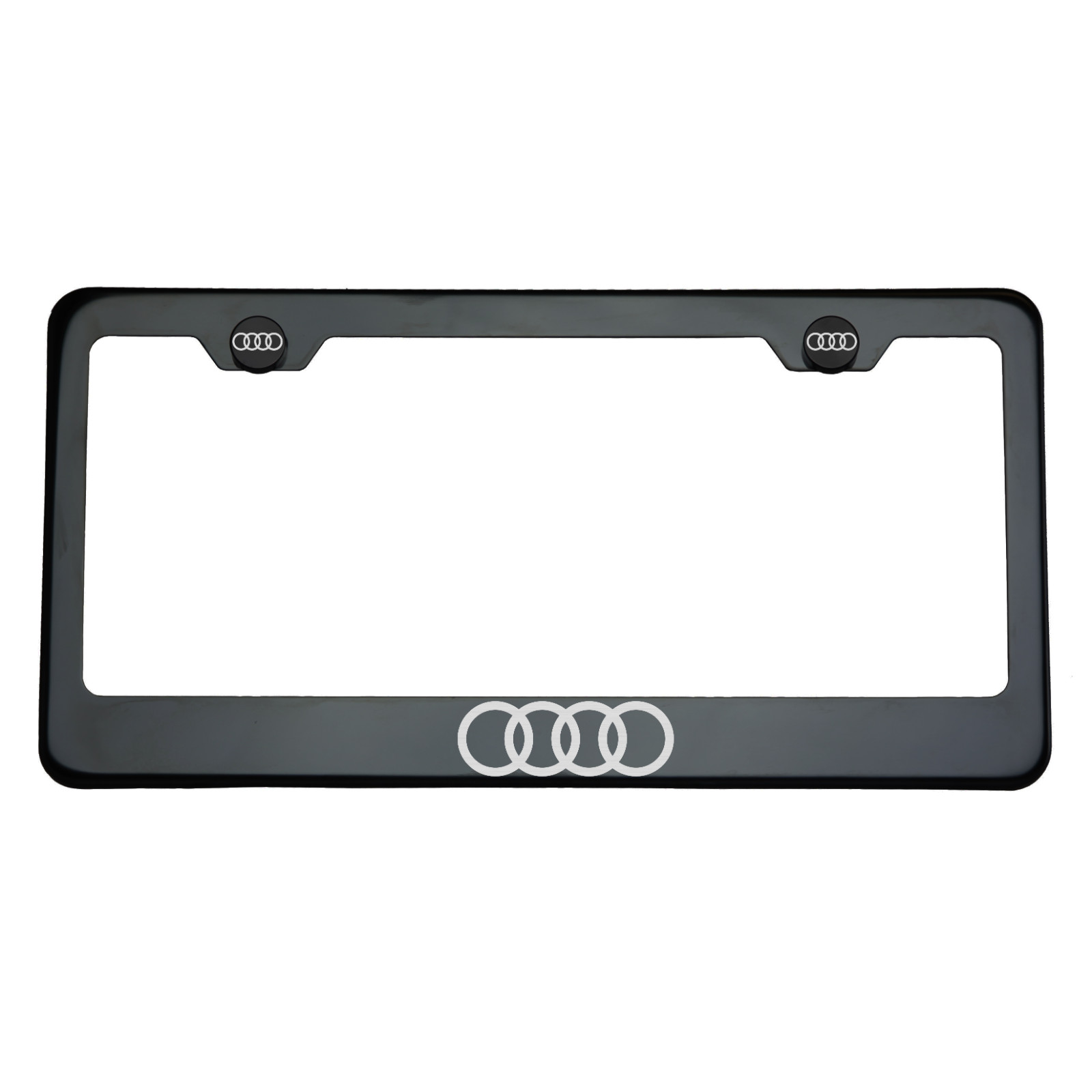 Black Chrome License Plate Frame T304 Stainless Steel Laser Engraved ...