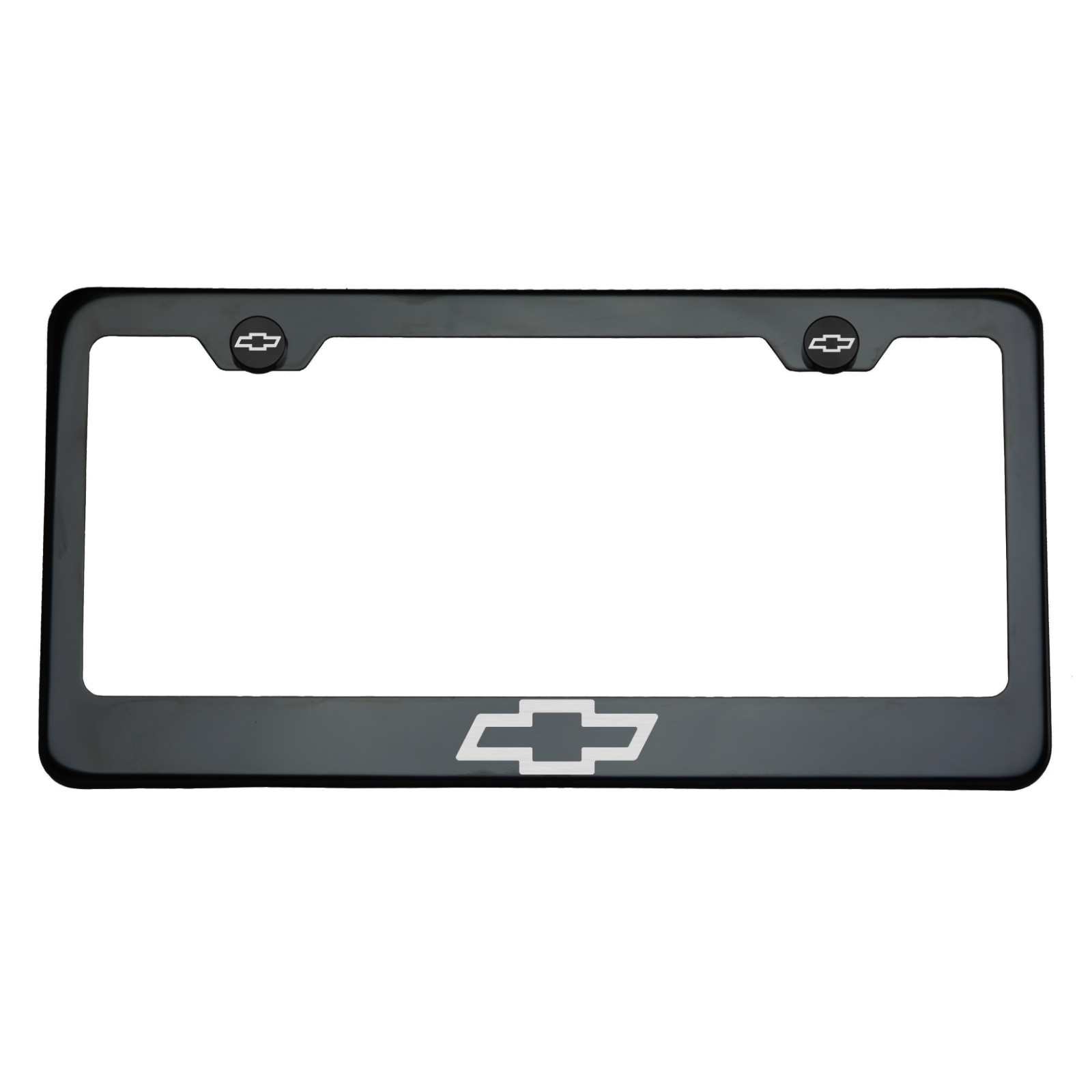 Black Chrome License Plate Frame T304 Stainless Steel Laser Engraved ...