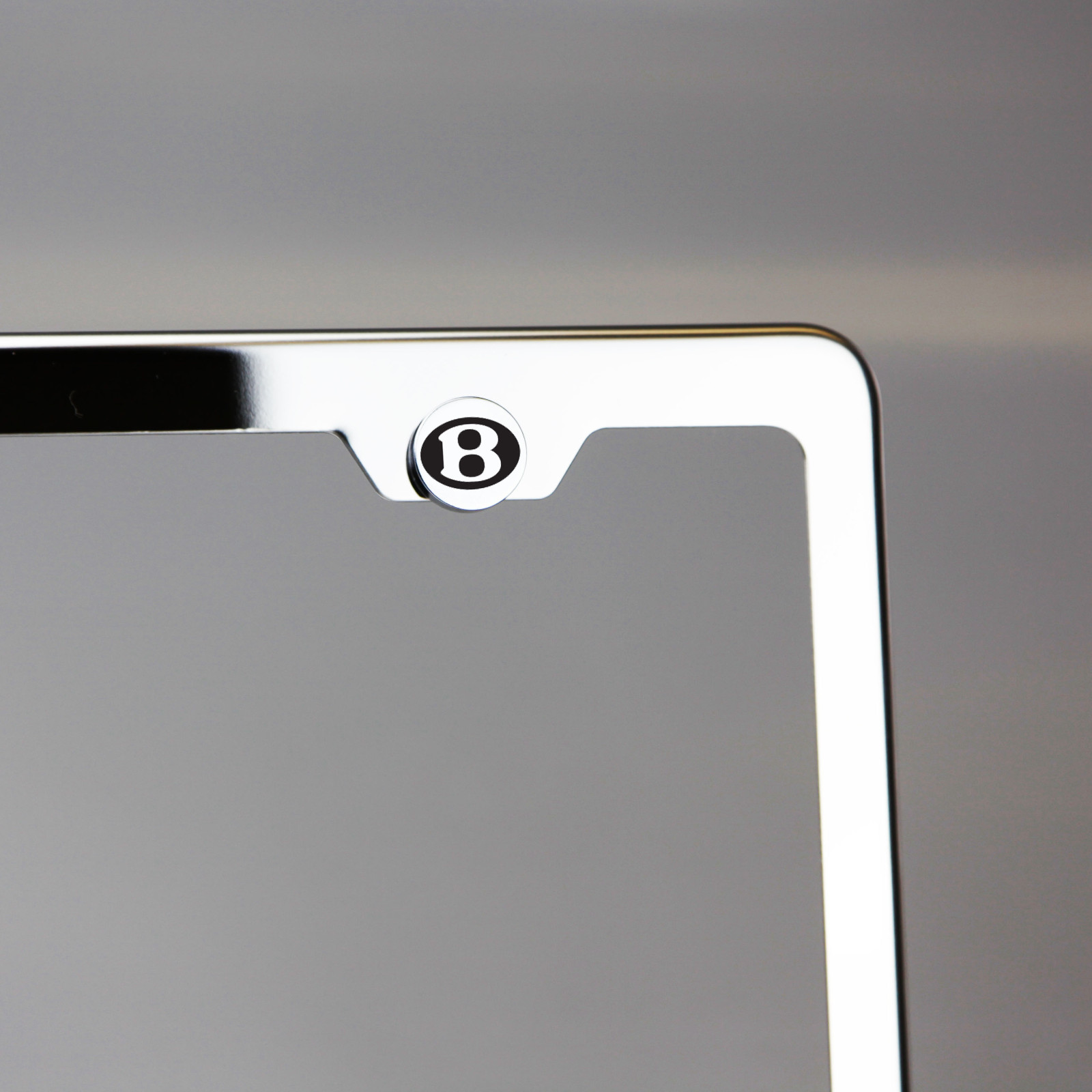 Laser Etched Black Bentley License Plate Frame Bolts Fastener Chrome ...