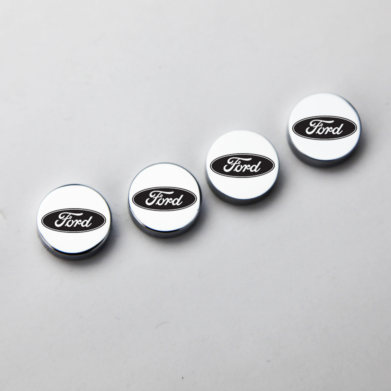Laser Etched Black Ford License Plate Frame Bolt Fastener Chrome Screw ...