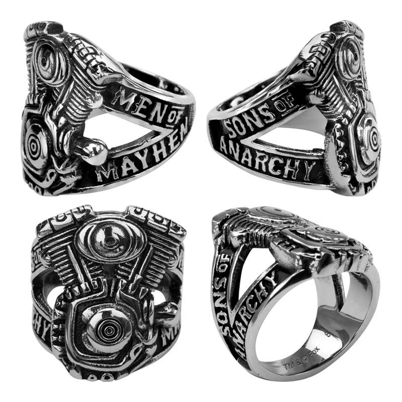 Sons Of Anarchy SOA Men Of Mayhem Biker Samcro Ring Licensed Size 10 ...