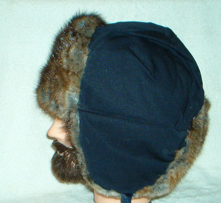 1960s ACTUAL Canadian Mountie RCMP - MENS MUSKRAT FUR HAT - Size 7 3/4 ...