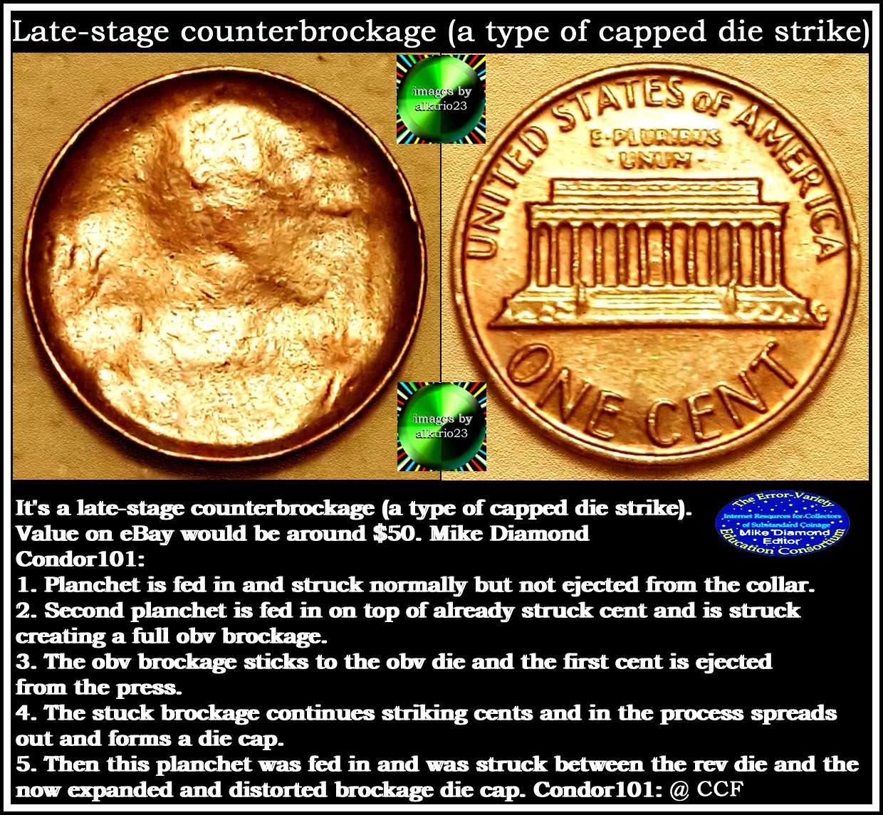 Vise Job Or Not.1982 Lg Date Lincoln Memorial Cent / LMC Struck Through ...