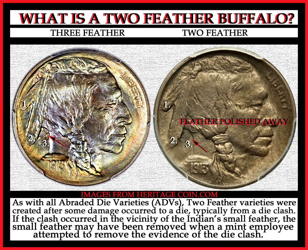 What Is The Difference On The Two Feather Buffalos? - Coin Community Forum