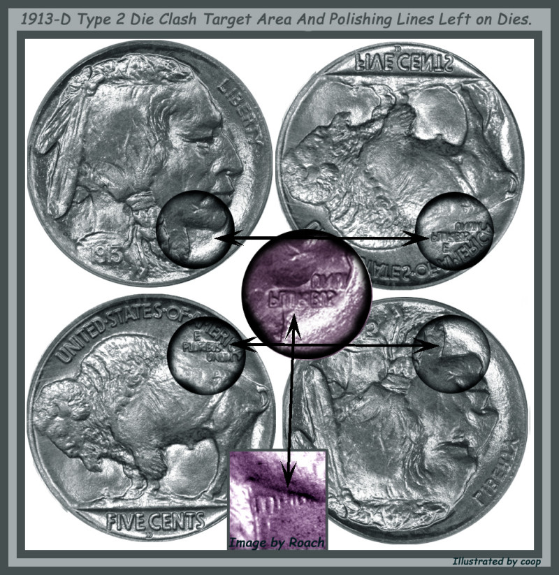 1913-S Buffalo Type 2 Clashed Dies - Coin Community Forum