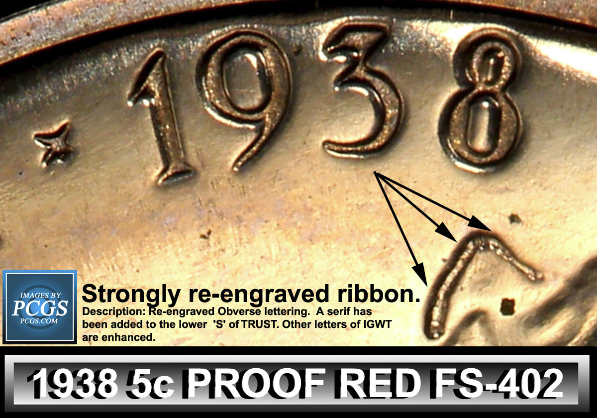 1938 Proof Nickels : Re-Engraved-Dies (Red) - Coin Community Forum