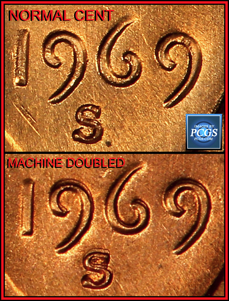 1969-S (Lincoln Memorial Cent / LMC ) Doubled Die Obverse / DDO -001 ...