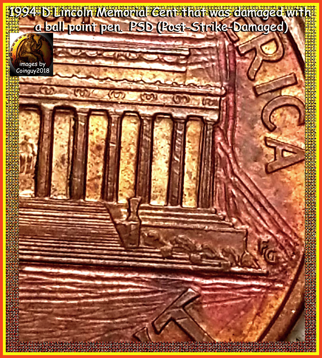 1996-P Lincoln Memorial Cent / LMC ; Curious Damage - Coin Community Forum