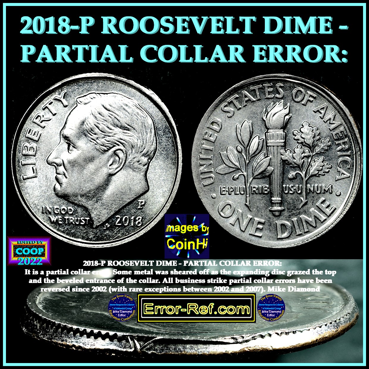 2018 P 10c Partial Collar - Coin Community Forum