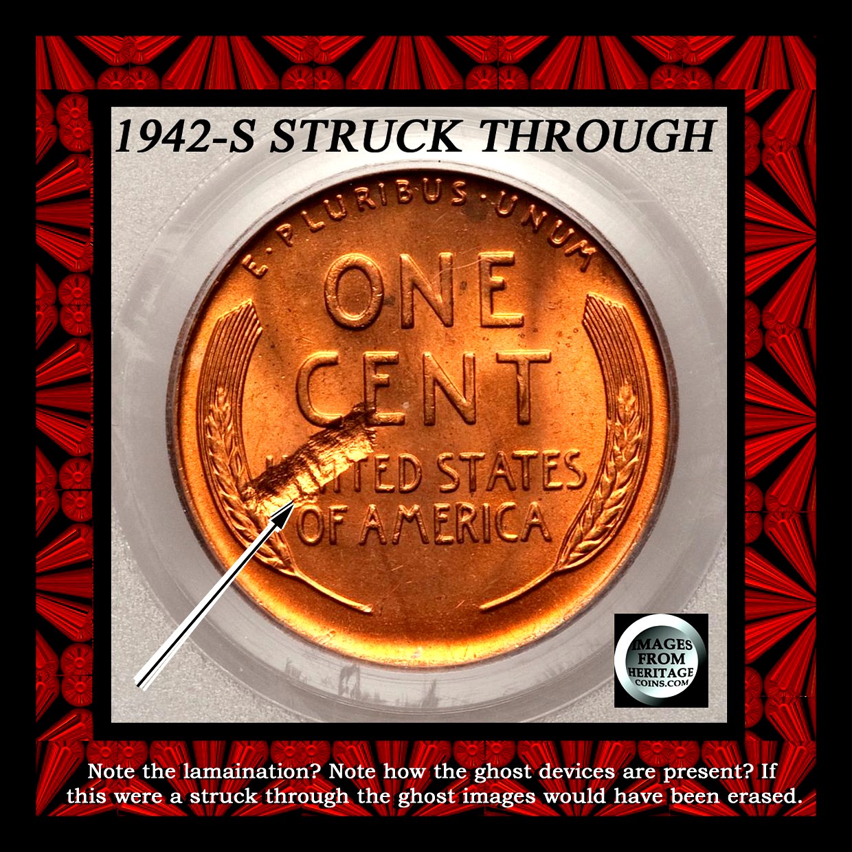 1952 S Lincoln Wheat Penny-Strike Through Reverse? - Coin Community Forum