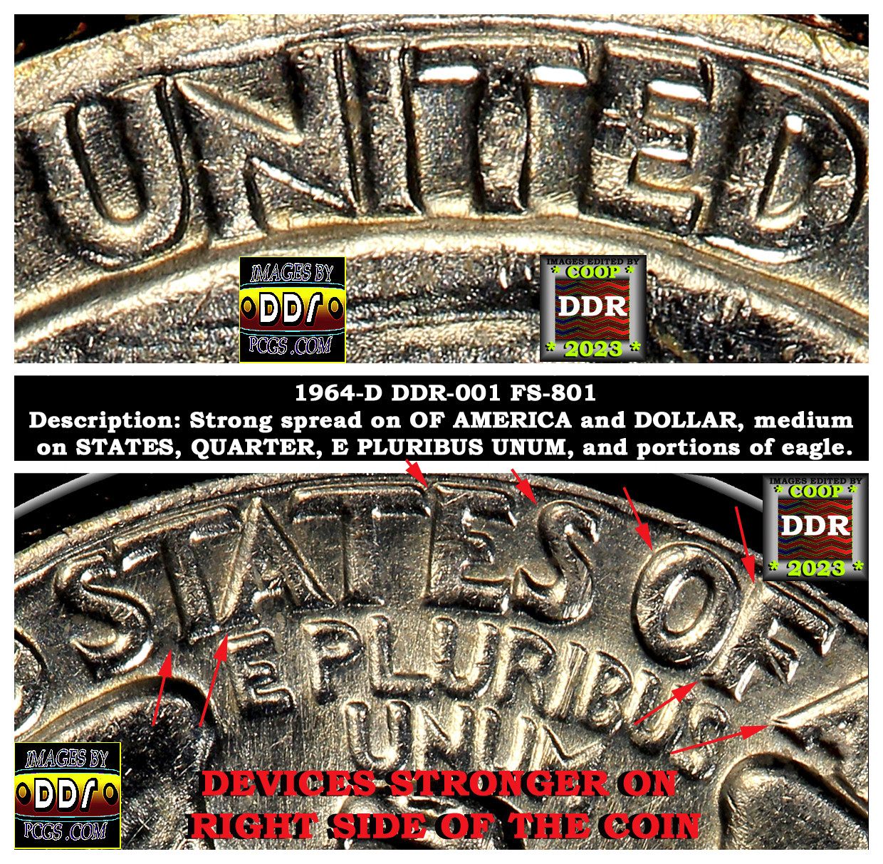 1964 D Washington Quarter Doubled Die Reverse / DDR FS-801 - Coin ...