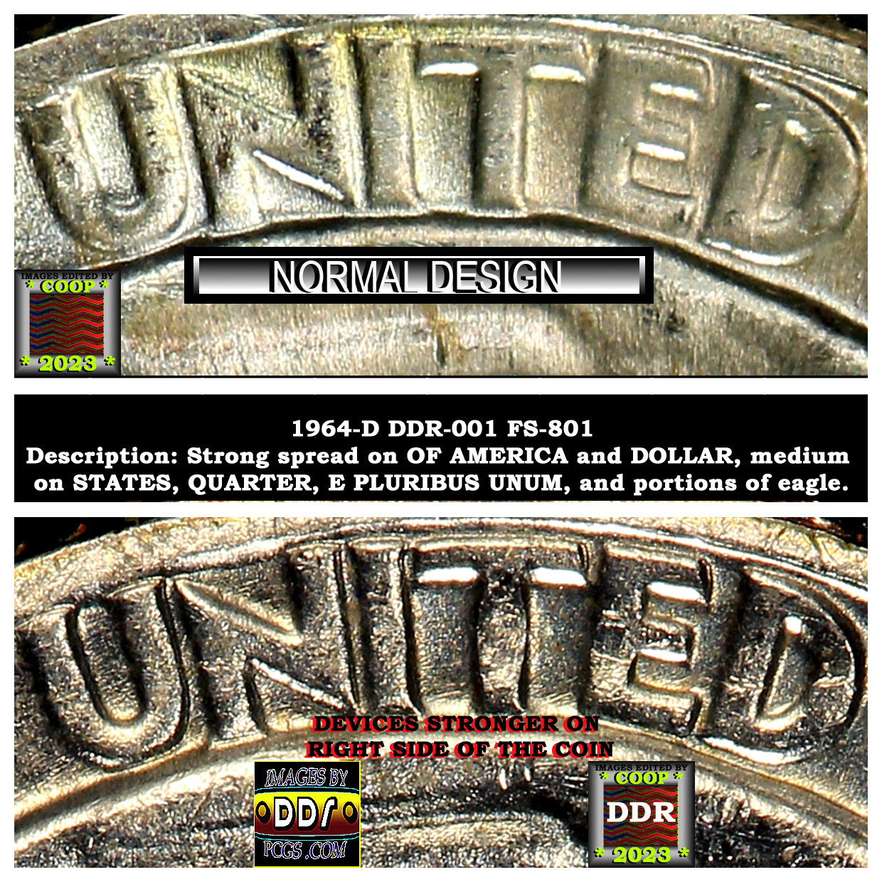 1964 D Washington Quarter Doubled Die Reverse / DDR FS-801 - Coin ...