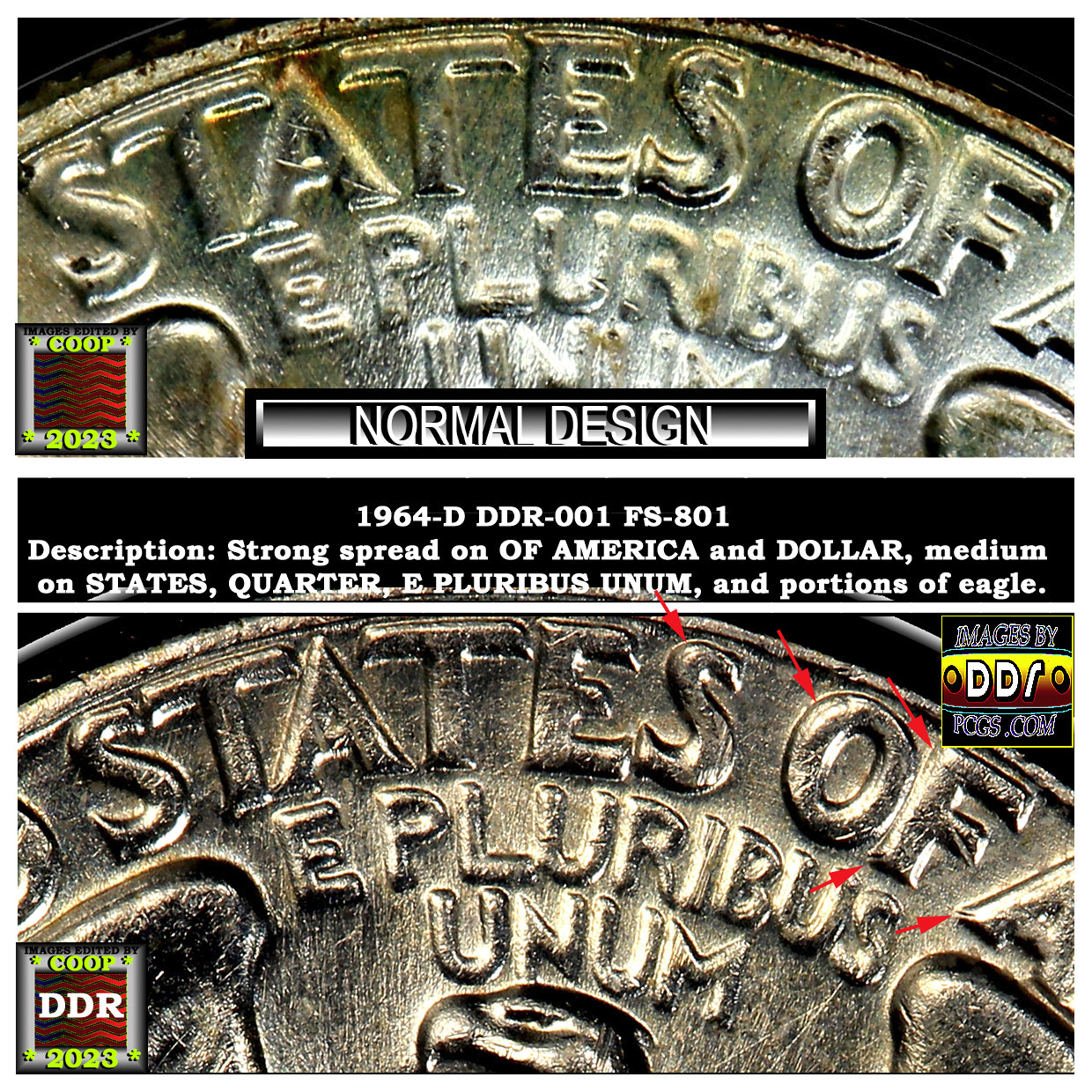 1964 D Washington Quarter Doubled Die Reverse / DDR FS-801 - Coin ...