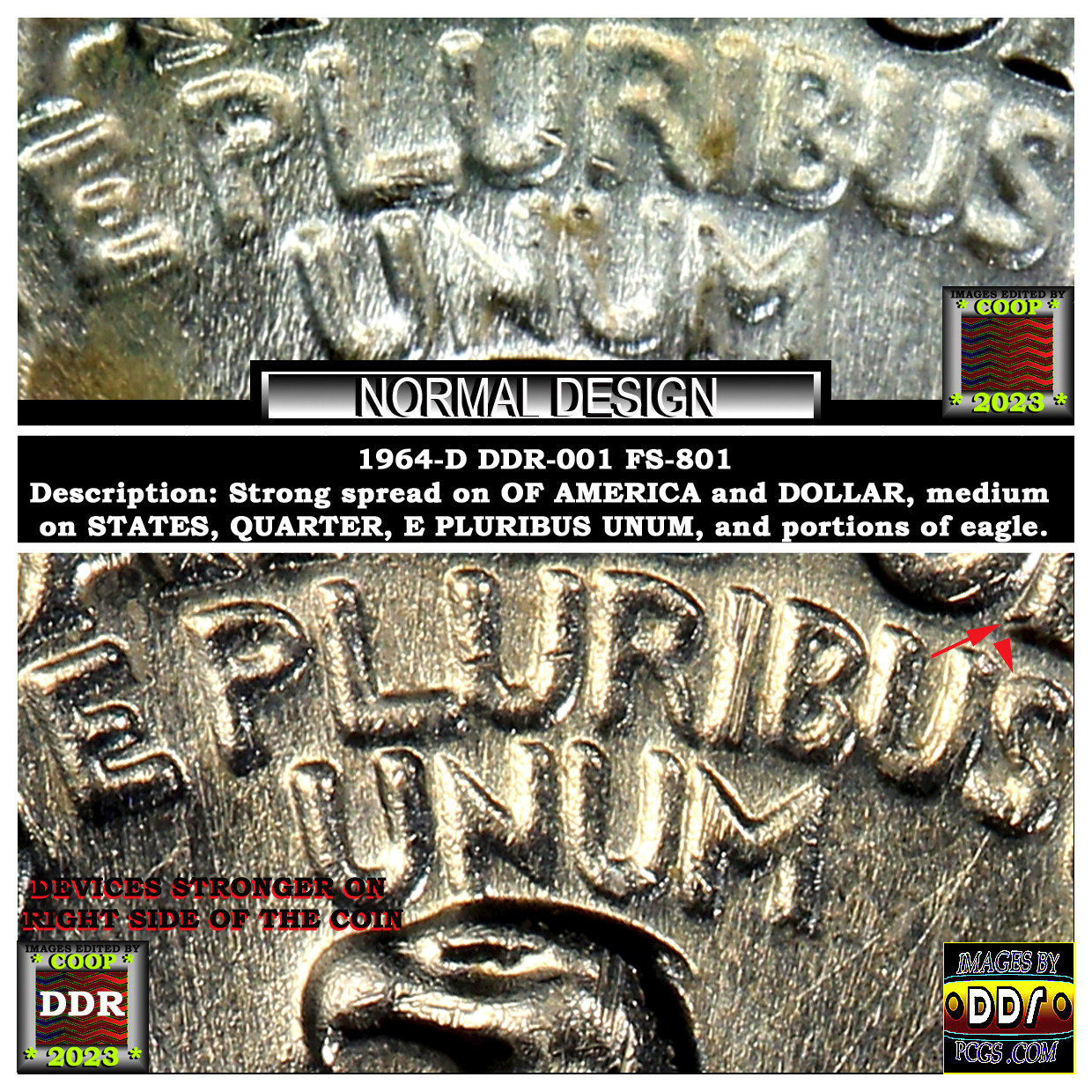 1964 D Washington Quarter Doubled Die Reverse / DDR FS-801 - Coin ...