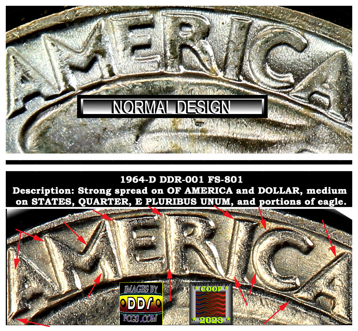 1964 D Washington Quarter Doubled Die Reverse / DDR FS-801 - Coin ...