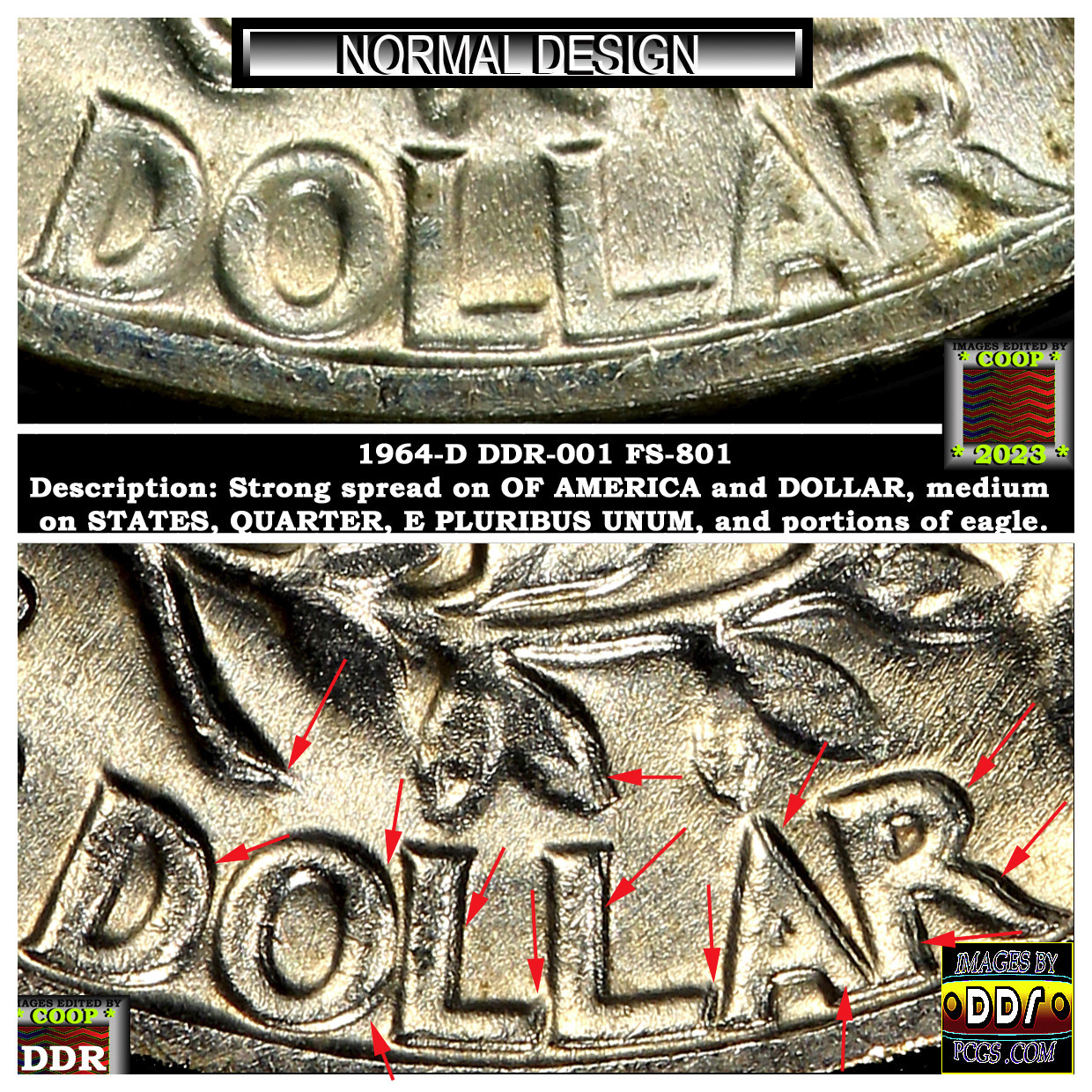 1964 D Washington Quarter Doubled Die Reverse / DDR FS-801 - Coin ...