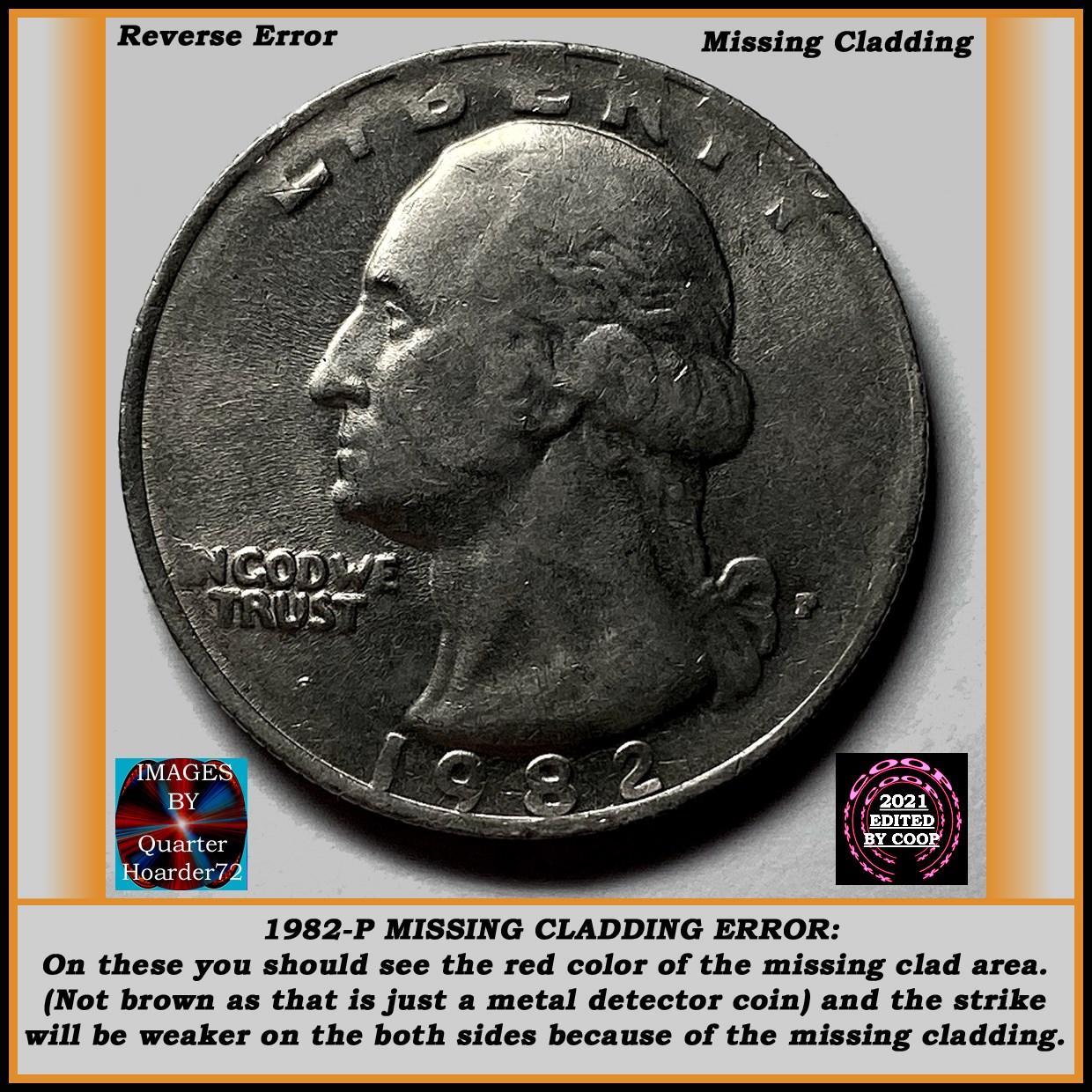 1982-P Washington Quarter Reverse Missing Clad Layer - Coin Community Forum