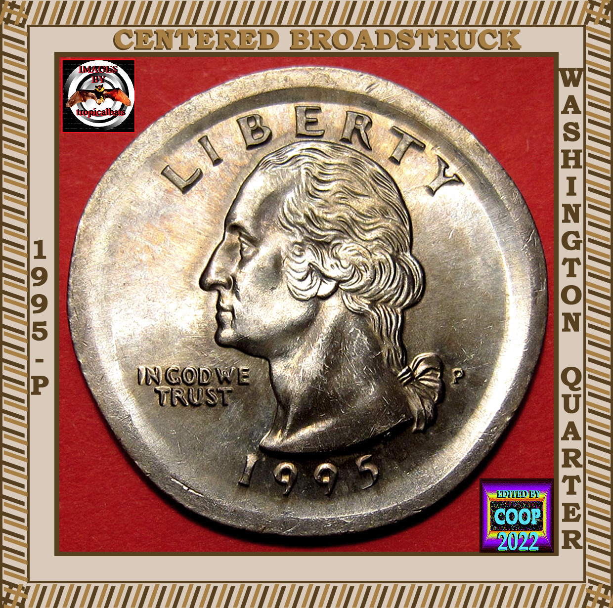 1995 P Washington Quarter Mint Error - Centered Broadstrike - Coin ...