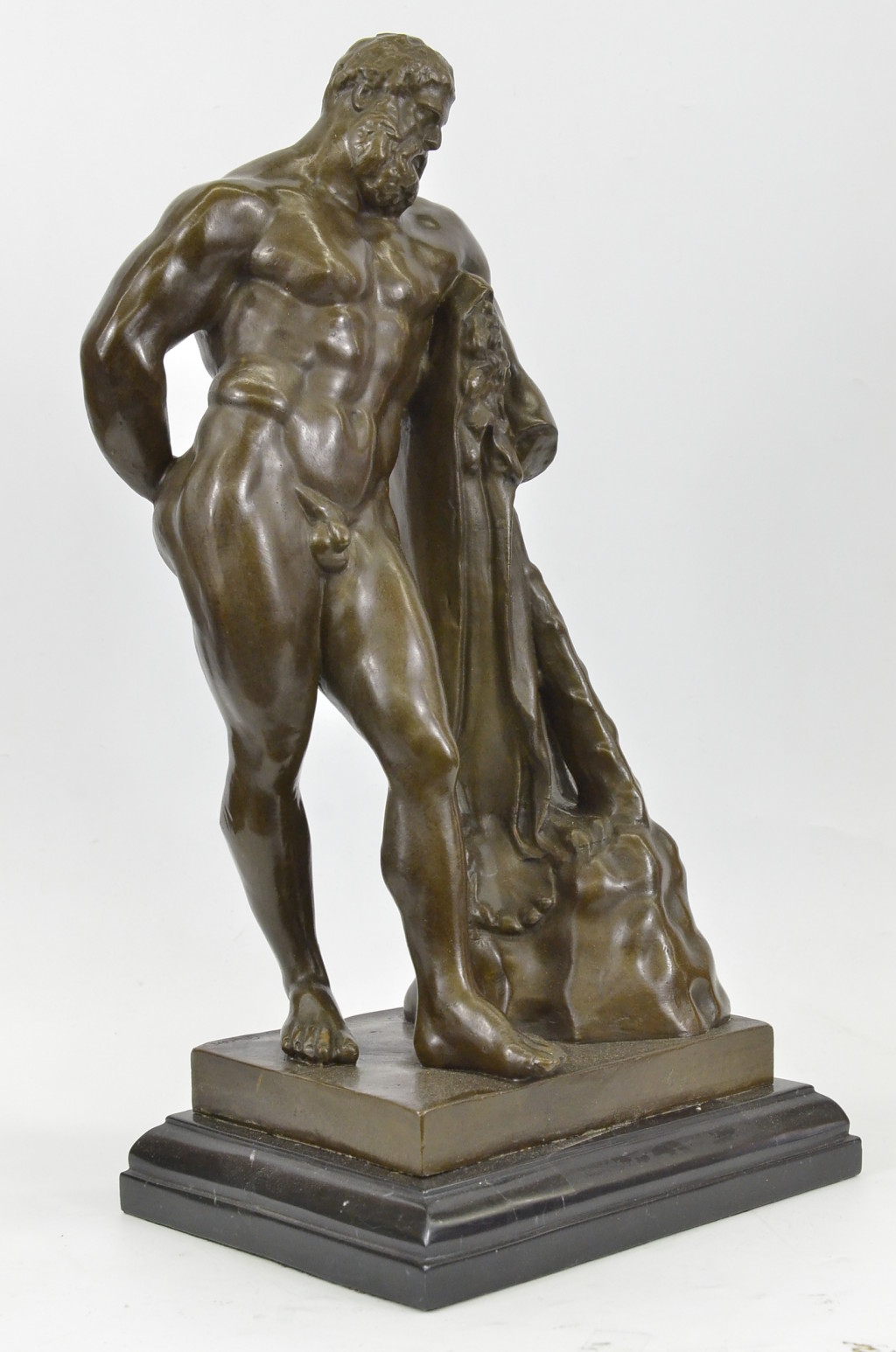 SIGNED GLYCON &HERCULES R" Greek Myth Herculesart Deco Bronze Sculpture ...