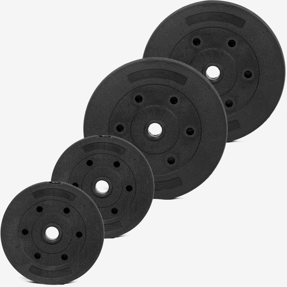 Weight Plates Set 20kg Standard 1" Vinyl Barbell Dumbbell Lifting ...