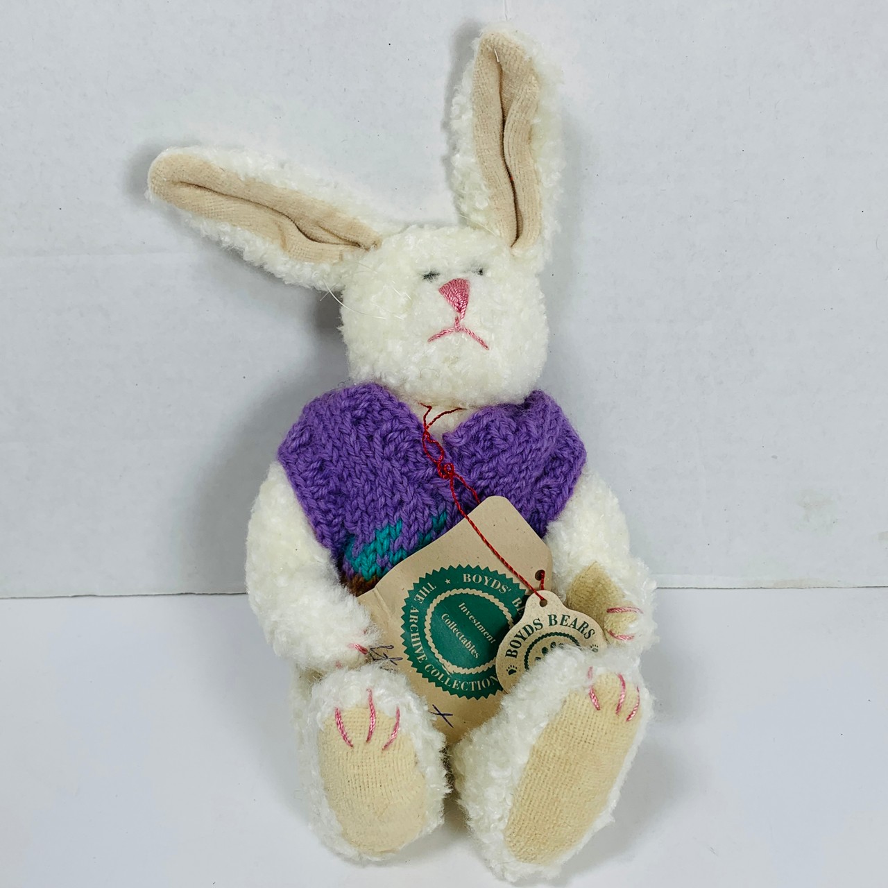 Boyd's Bears ARCHIVE COLLECTION STEWART White Bunny Rabbit JOINTED ...