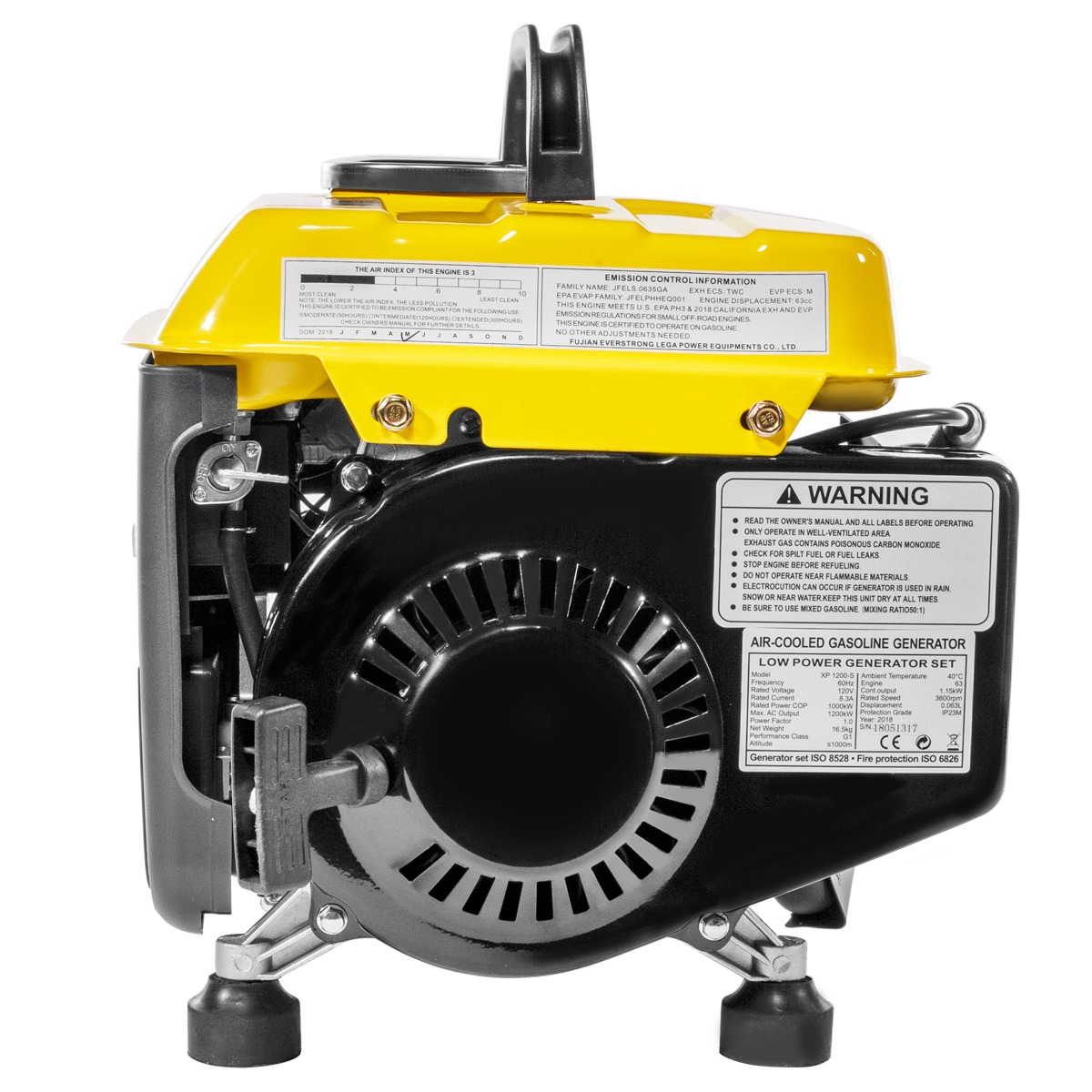 1200 Watt Generator 2 Stroke 63cc Gasoline Engine Camping RV Portable ...