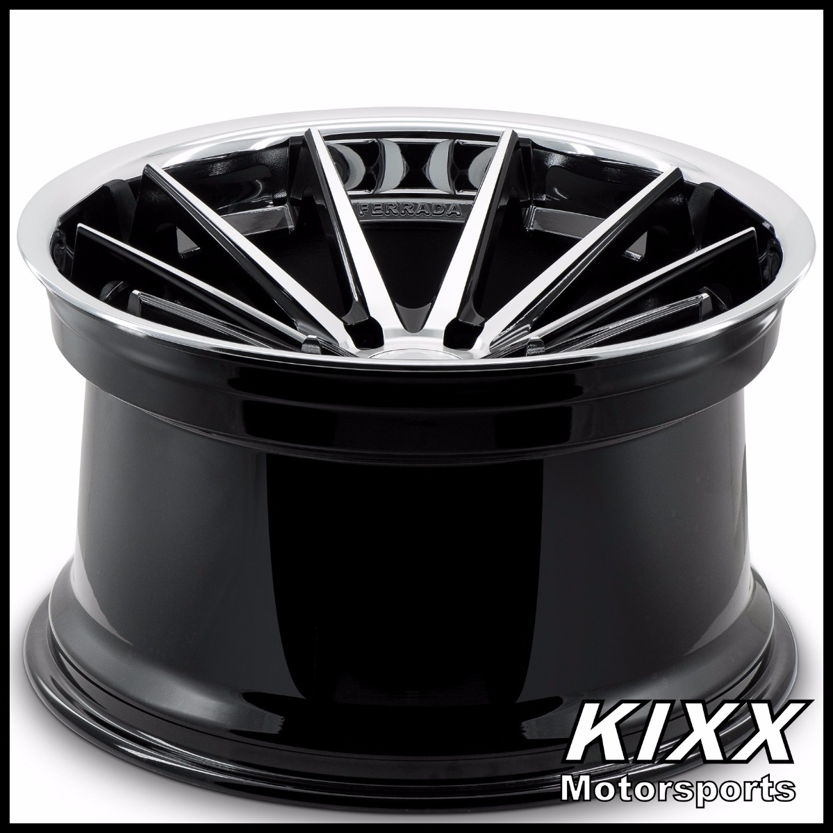 20" FERRADA FR4 20x9/10.5 BLACK/SILVER CONCAVE WHEELS For BMW F01 F02 7 ...