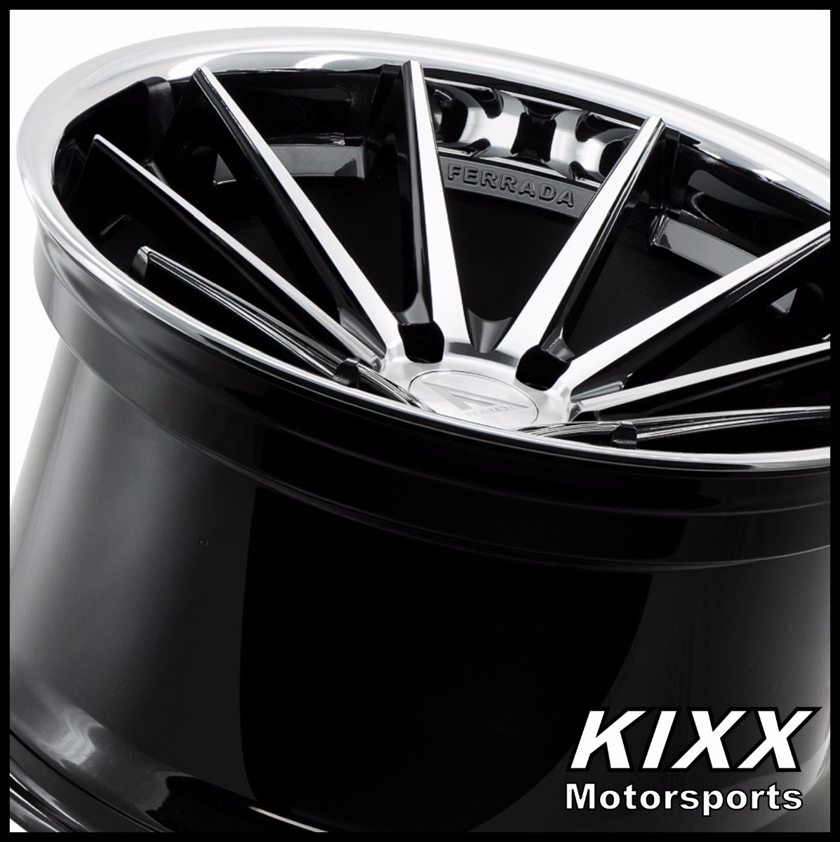 20" FERRADA FR4 20x9/10.5 BLACK/SILVER CONCAVE WHEELS For BMW F01 F02 7 ...