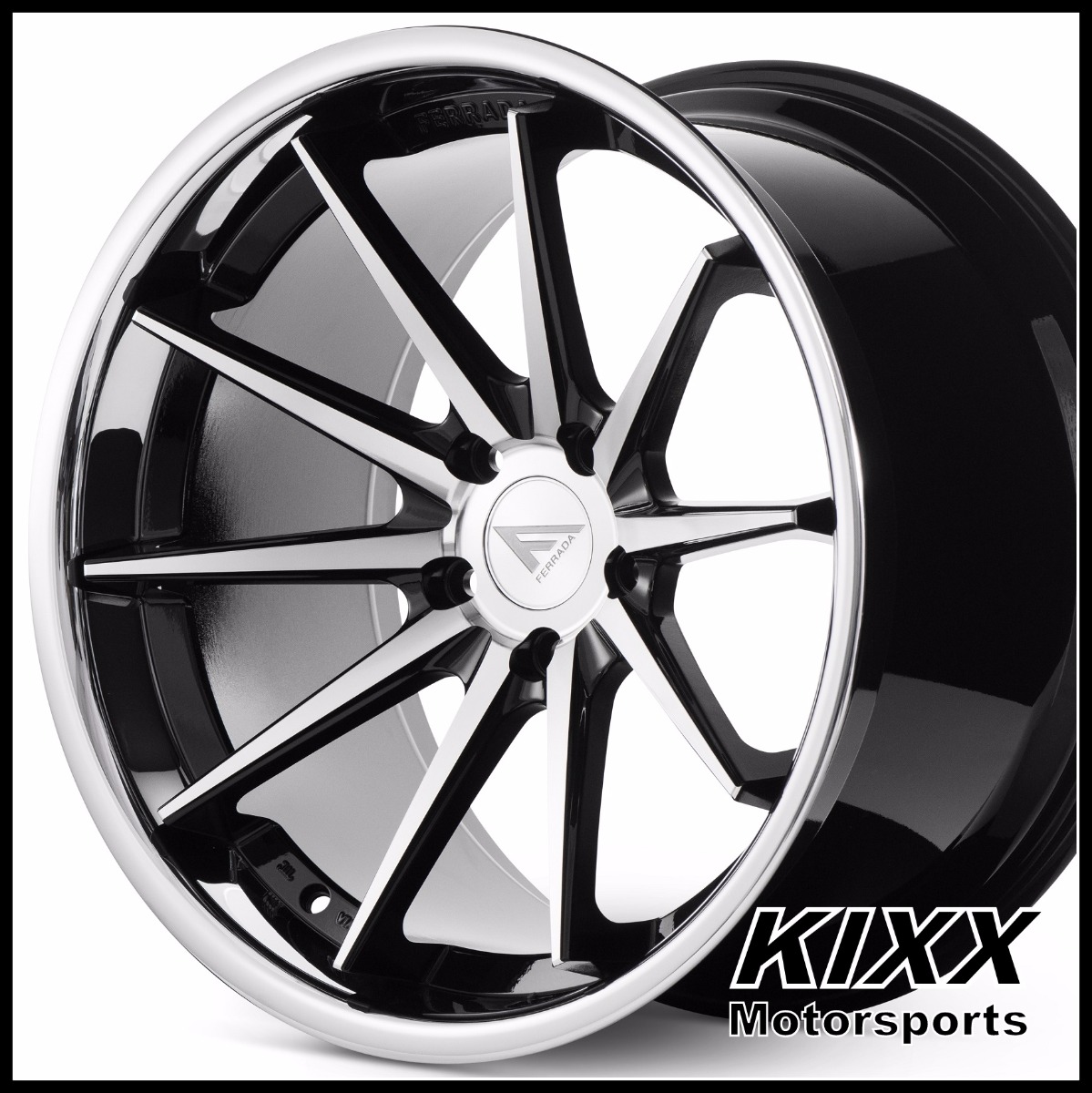 20" FERRADA FR4 20x9/10.5 BLACK/SILVER CONCAVE WHEELS For BMW F01 F02 7 ...
