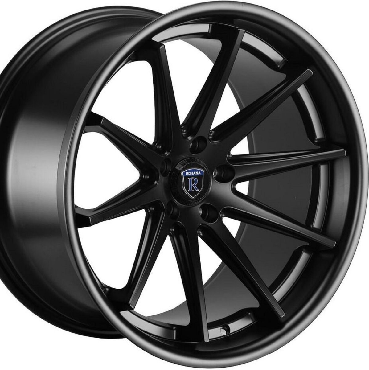 (4) 20" STAGGERED ROHANA RC10 20x9 20x11 BLACK CONCAVE WHEELS RIMS (A1 ...