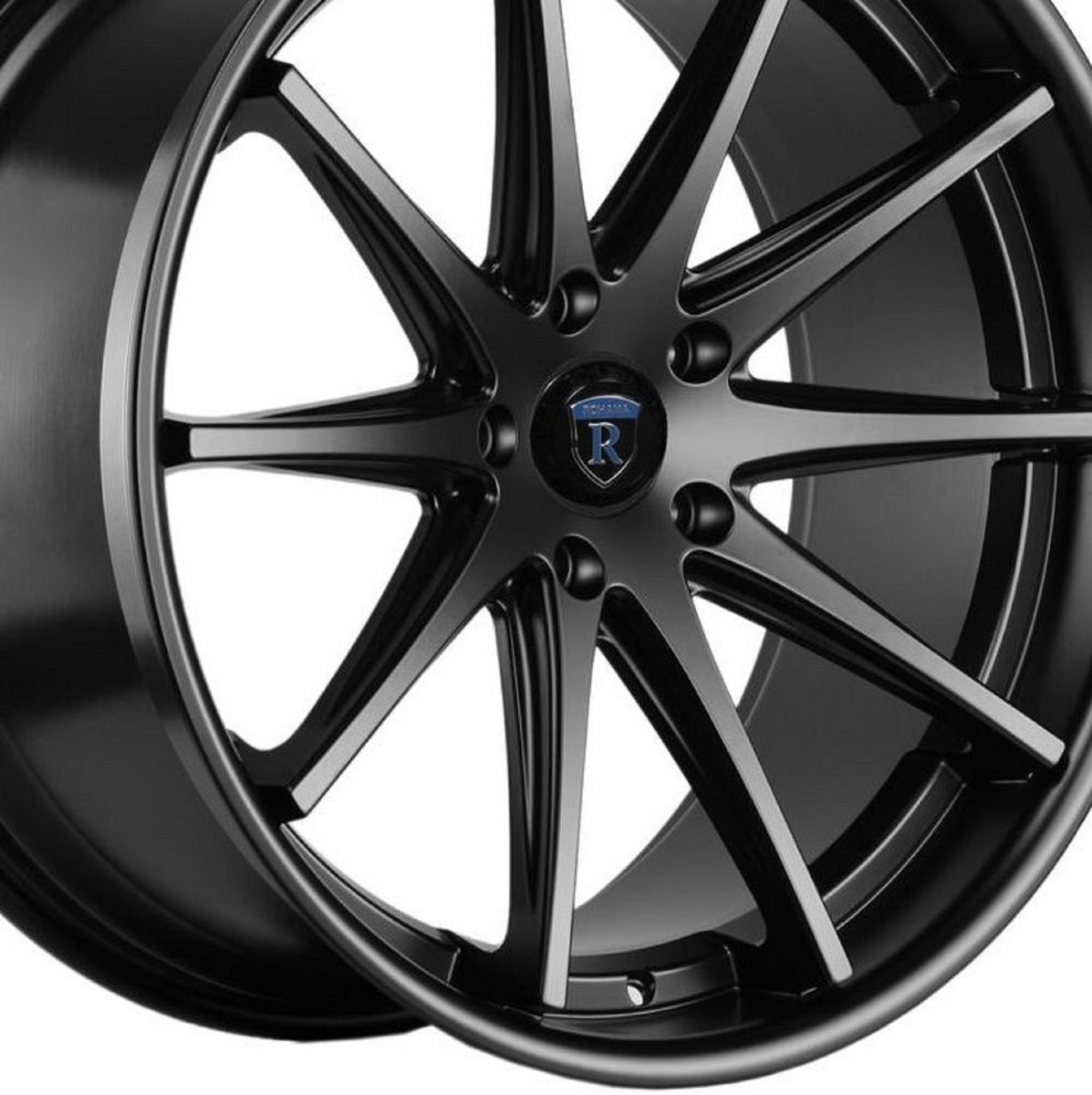 (4) 20" STAGGERED ROHANA RC10 20x9 20x11 BLACK CONCAVE WHEELS RIMS (A1 ...