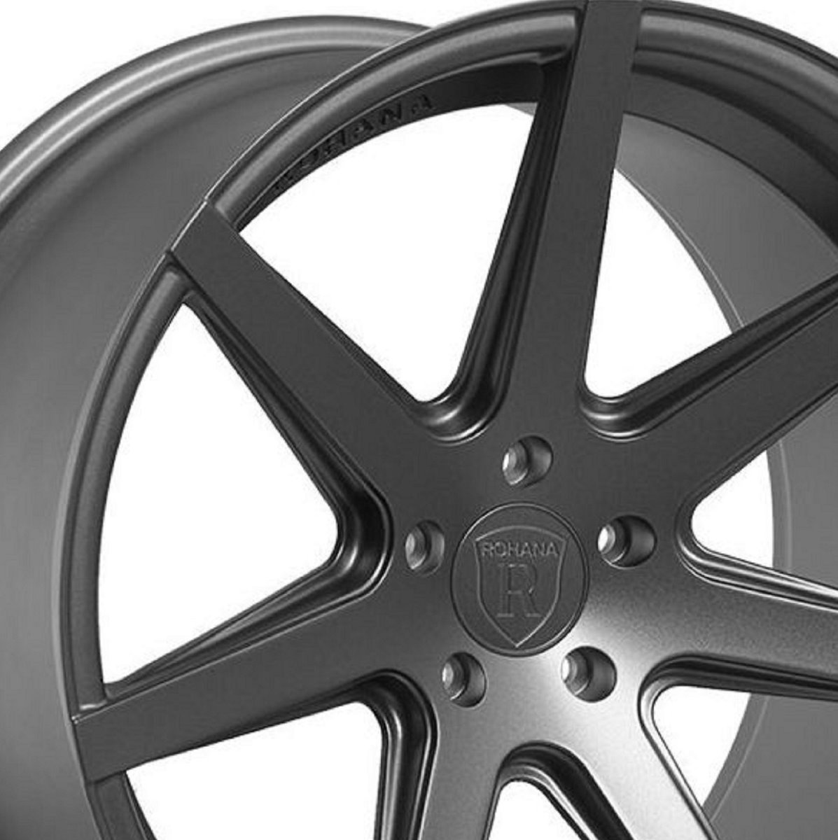 20x10 ROHANA RC7 GUNMETAL / GRAPHITE CONCAVE WHEELS RIMS | eBay