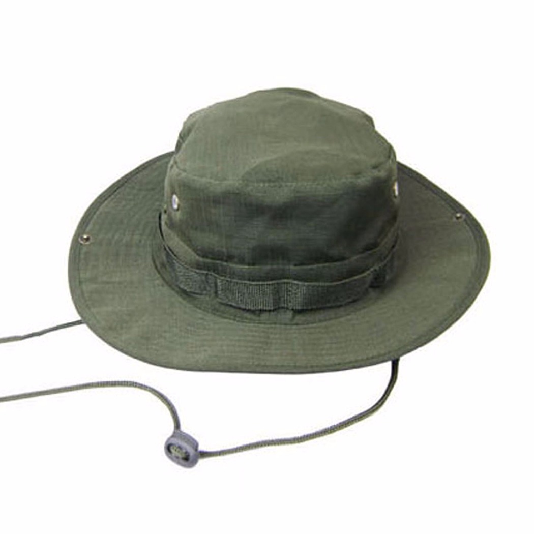Army Green Bucket Hat Boonie Hunting Fishing Outdoor Cap Washed Cotton ...