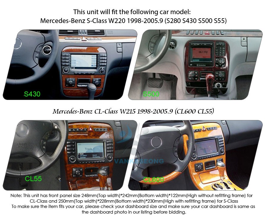 Android 10.0 Head Unit DAB+DVD Radio GPS Navi For Mercedes S/CLS-Class ...