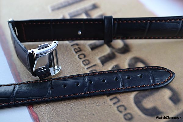 FS: HIRSCH LORD Intergrated Deployment Watch Strap - Silver Clasp ...