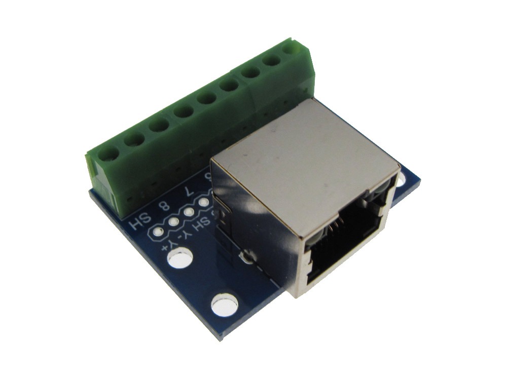 RJ45 Ethernet Connector Breakout Board w/ LED Screw terminals | eBay