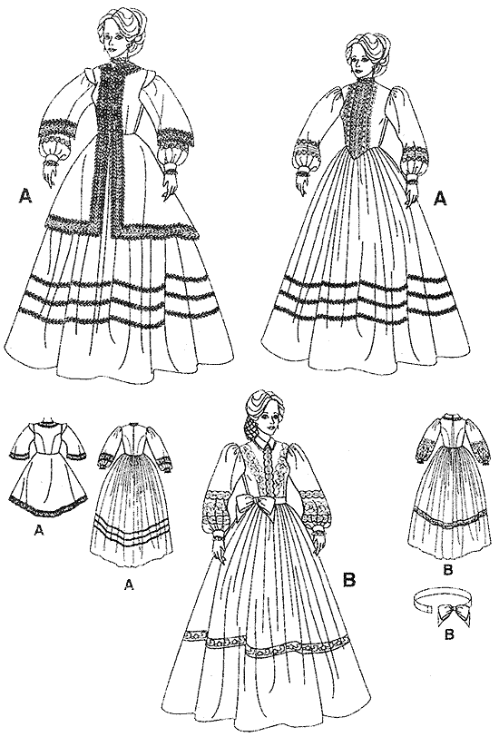 Misses' Civil War era Jacket & Dress Costume - Simplicity 4900 Sewing ...